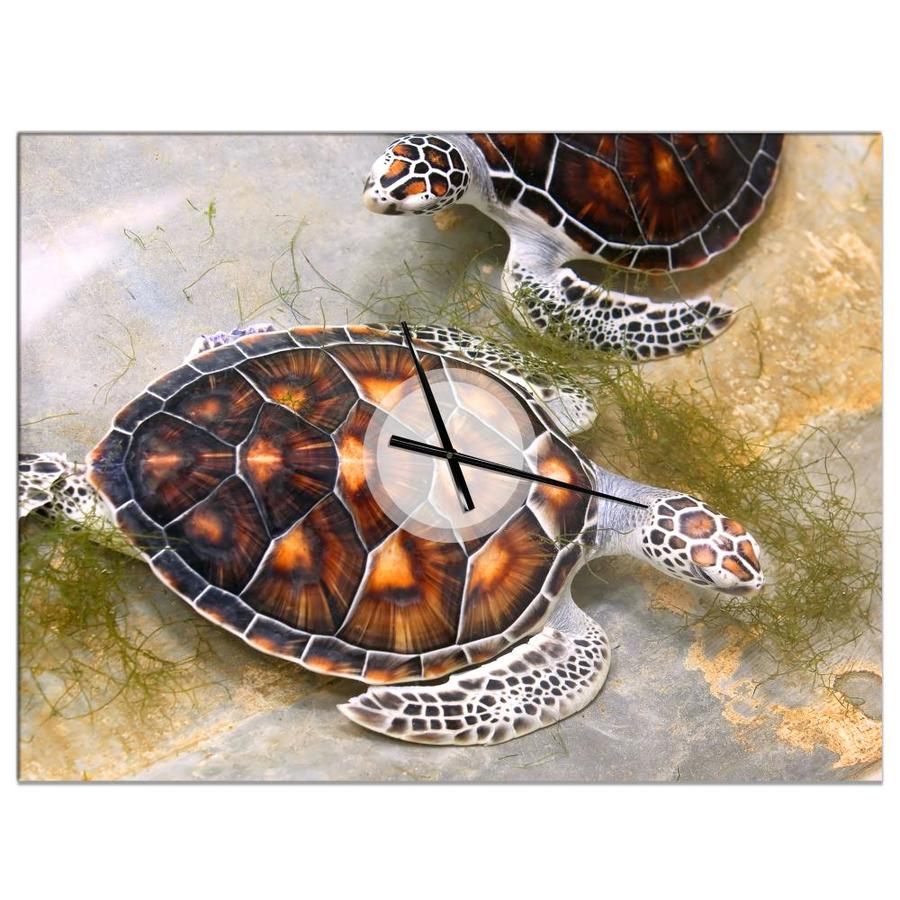 Designart Designart 'sea Turtles in Nursery' Traditional wall clock in ...
