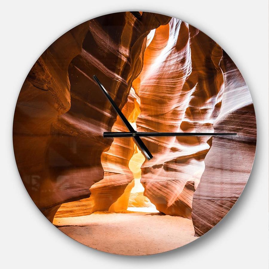 Designart Designart 'Antelope Canyon in Sunshine ' Modern wall clock in ...