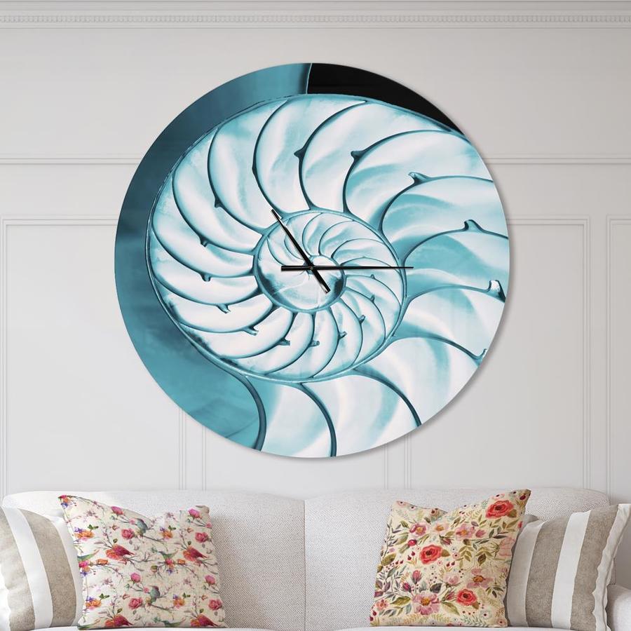Designart Designart 'Chambered Nautilus Shell ' Modern wall clock in ...