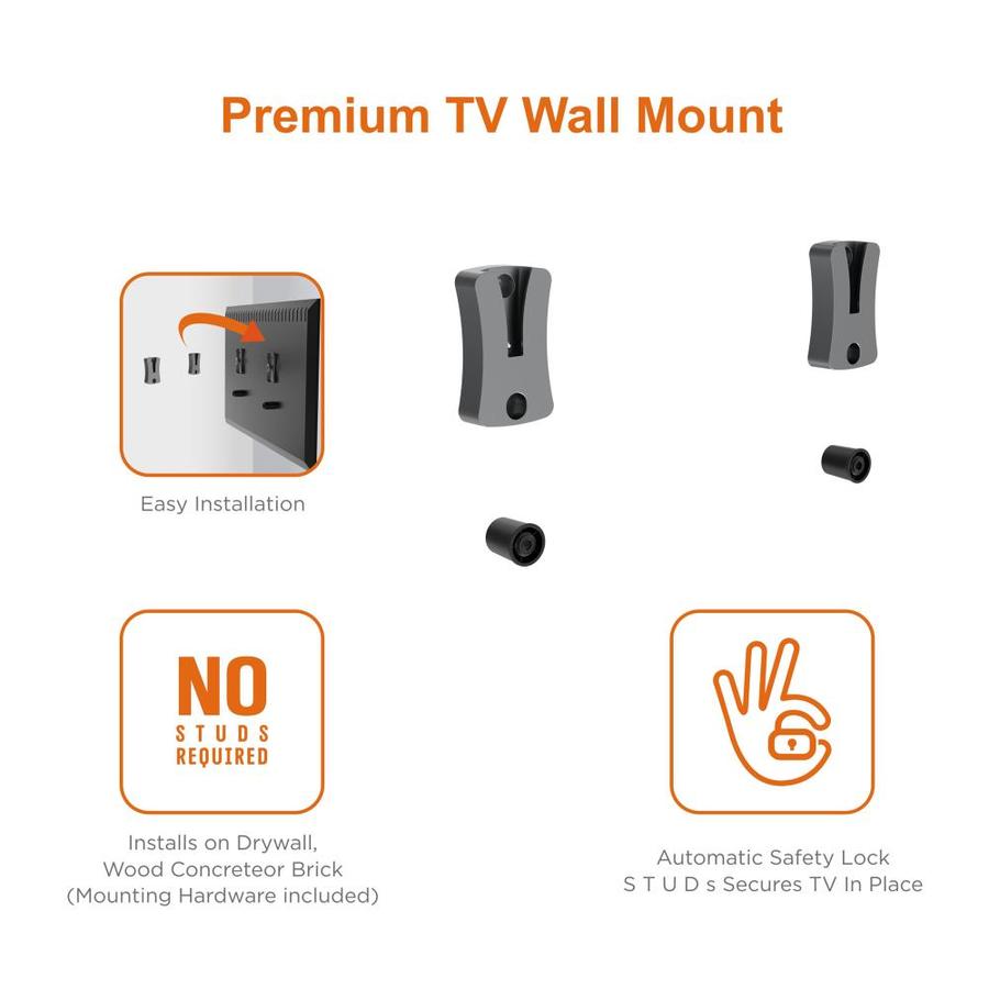 LINK2HOME Premium Item Fixed Wall Mount for All TV sizes up to 150 -lbs ...