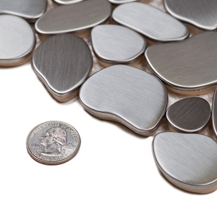 Apollo Tile Metallico Metal Pebble (Common: ; Actual: 12-in x 12-in) in ...