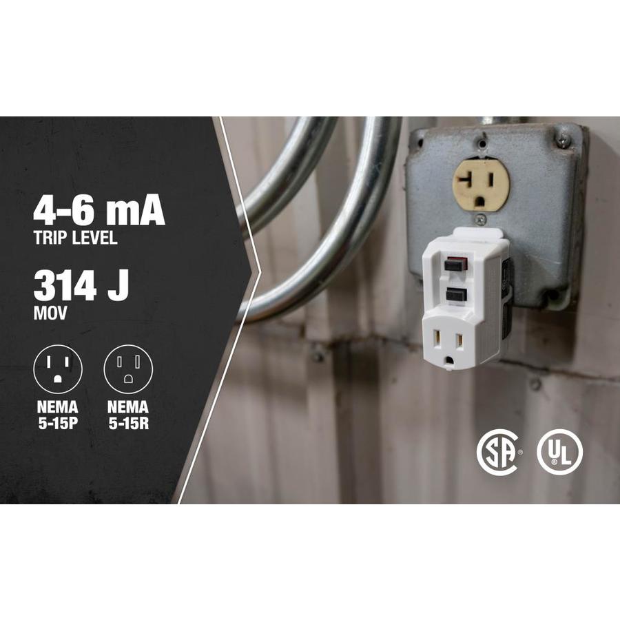 Southwire White GFCI Plug In Adapter in the Adapters & Splitters ...