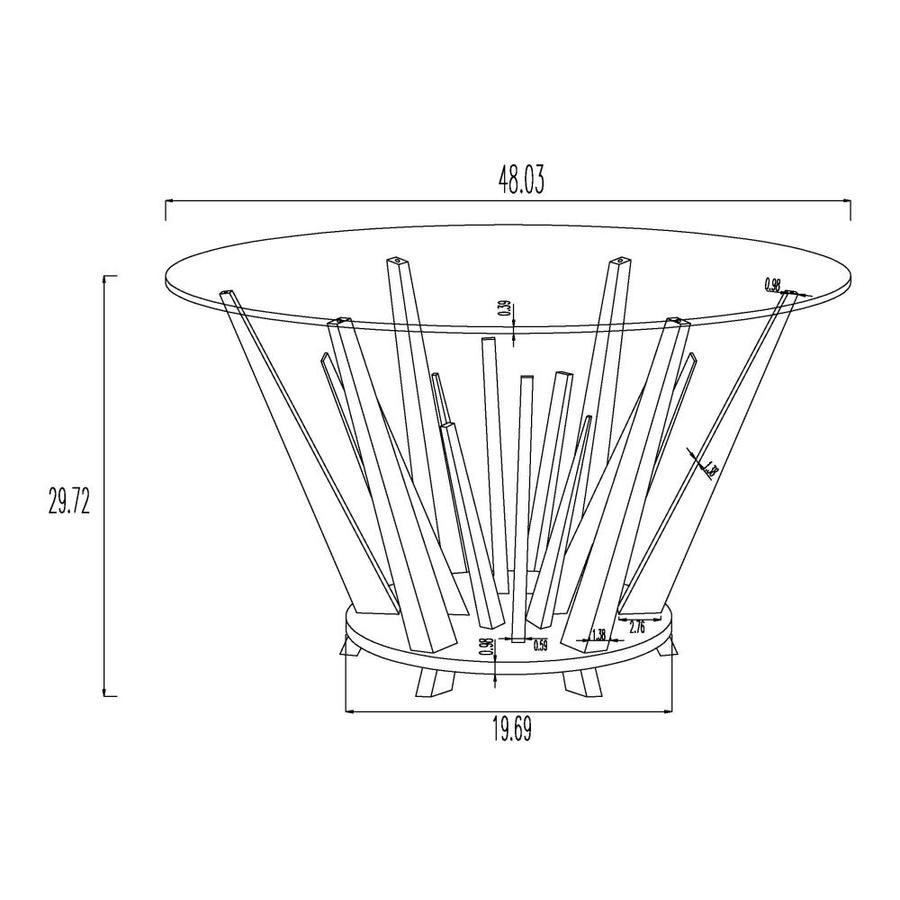 Chintaly Imports Yuna Dining Table with Glass Top and Acrylic Base in ...
