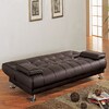 Coaster Fine Furniture Brown Vinyl Futon at Lowes.com