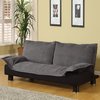Coaster Fine Furniture Grey/Black Microfiber Futon at Lowes.com
