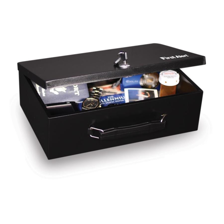 First Alert 0.27-cu ft Keyed Fire Resistant Cash Box Safe in the Cash ...