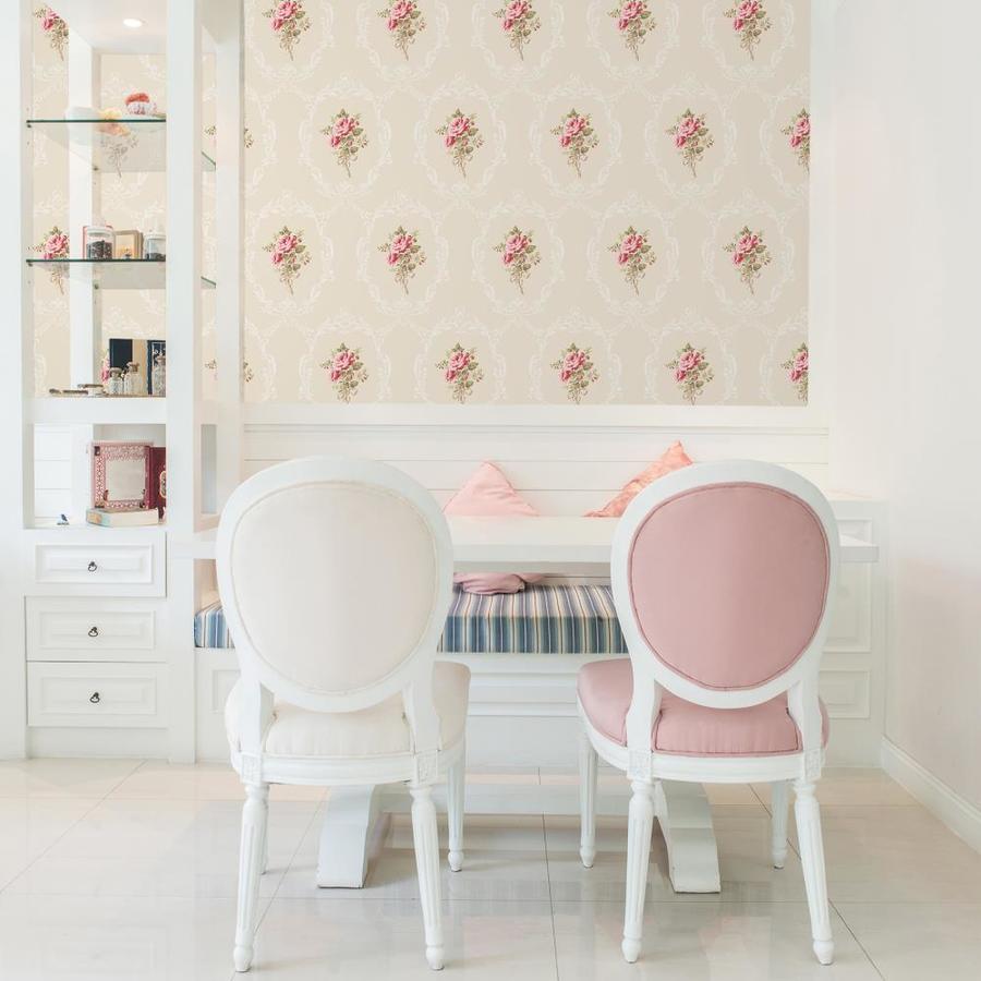 Fine Decor Medley 56.4-sq ft Gold Non-Woven Floral Unpasted Wallpaper ...