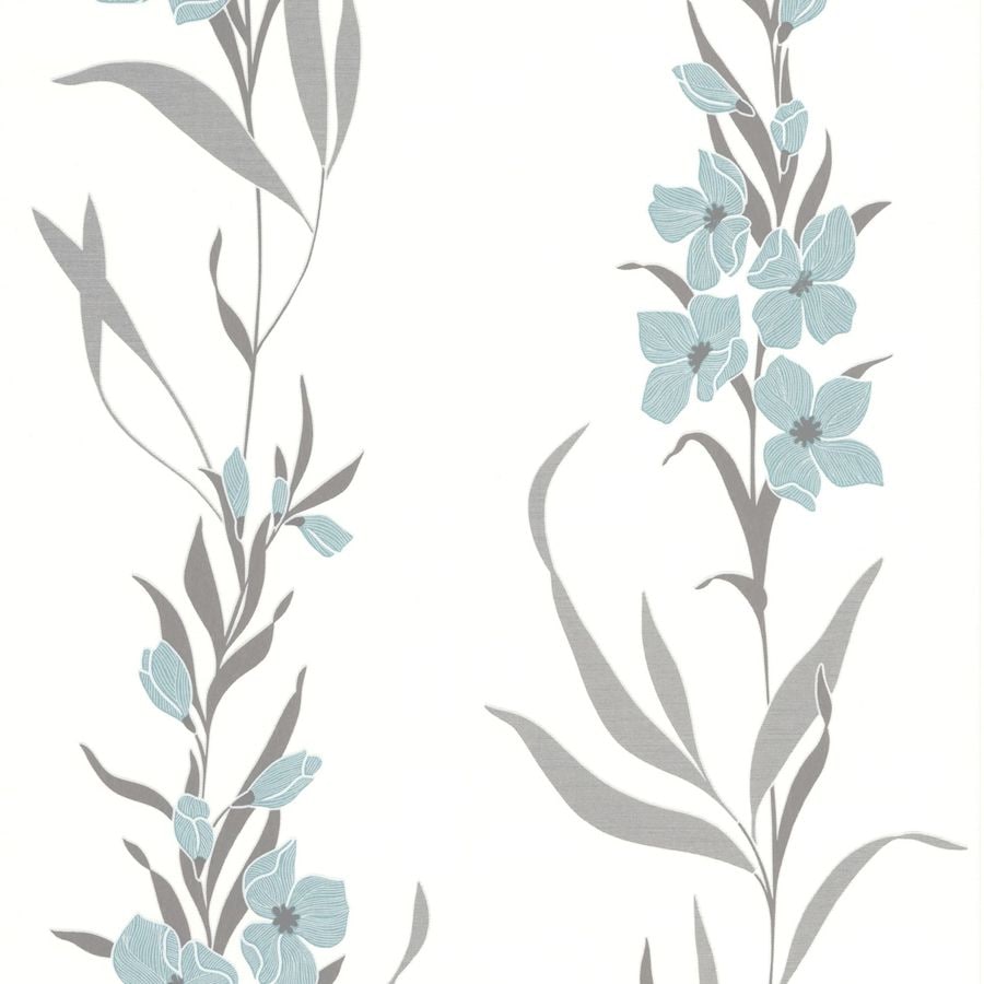 Superfresco Easy Blue Paper Floral Wallpaper at Lowes.com