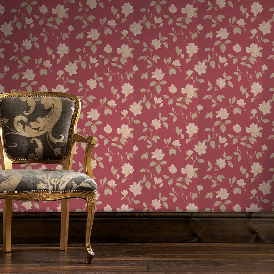Graham & Brown Botanica Red Vinyl Textured Floral Wallpaper at Lowes.com