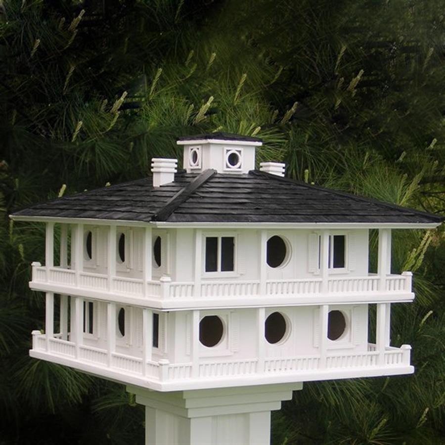 Home Bazaar 21-in W x 15.5-in H x 21-in D White Bird House at Lowes.com