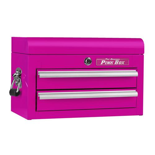 Original Pink Box 18-in 2-Drawer Red Steel Lockable Tool Box at Lowes.com