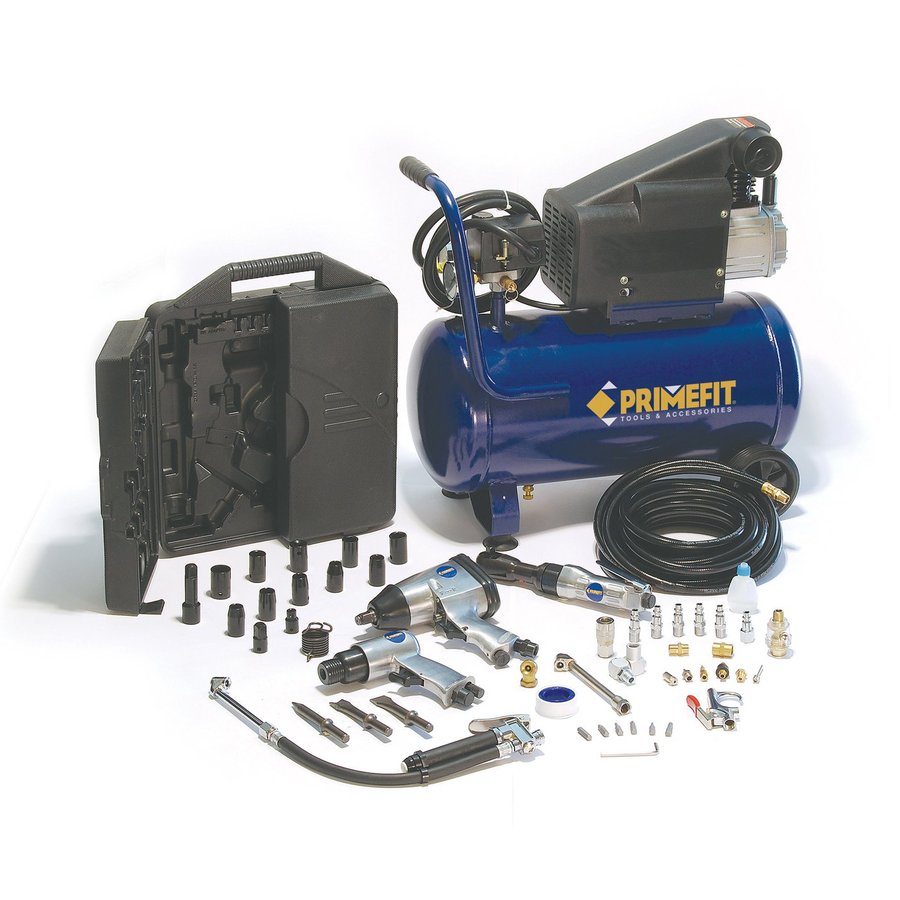 Primefit 6-Gallon Electric Air Compressor With 52-Piece Air Tool Kit at ...