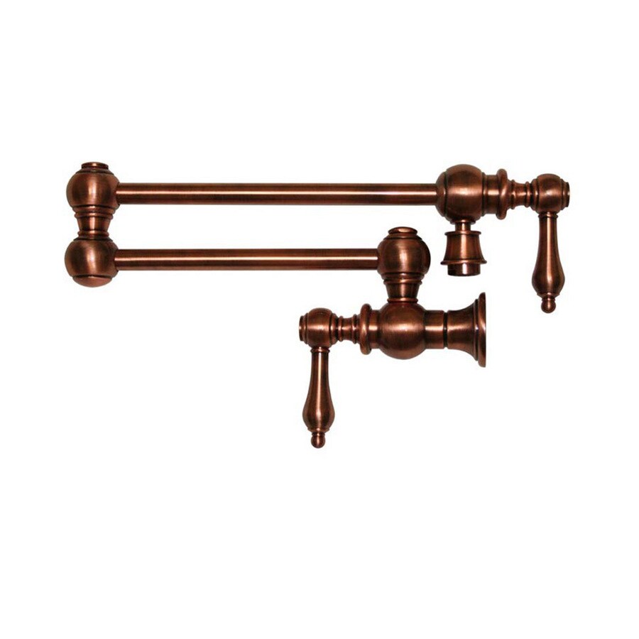 Whitehaus Collection Vintage III Antique Copper 2-Handle Wall Mount Pot ...