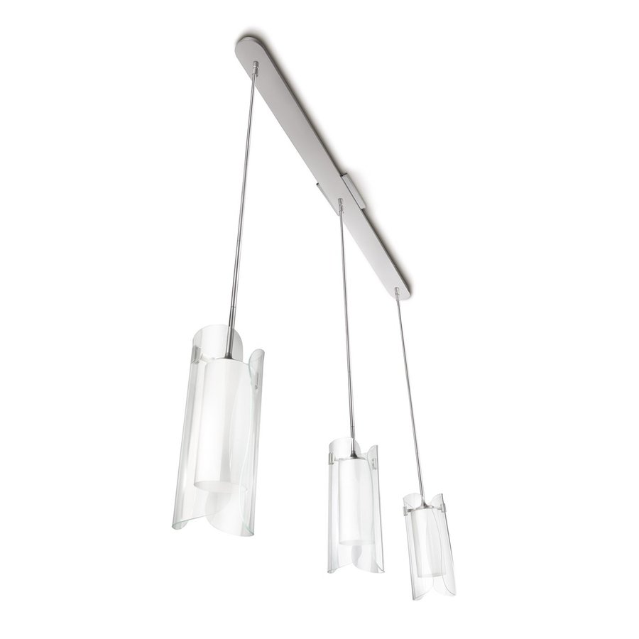 Philips Scales 48.2-in Brushed Nickel Multi-Light Clear Glass Cylinder ...