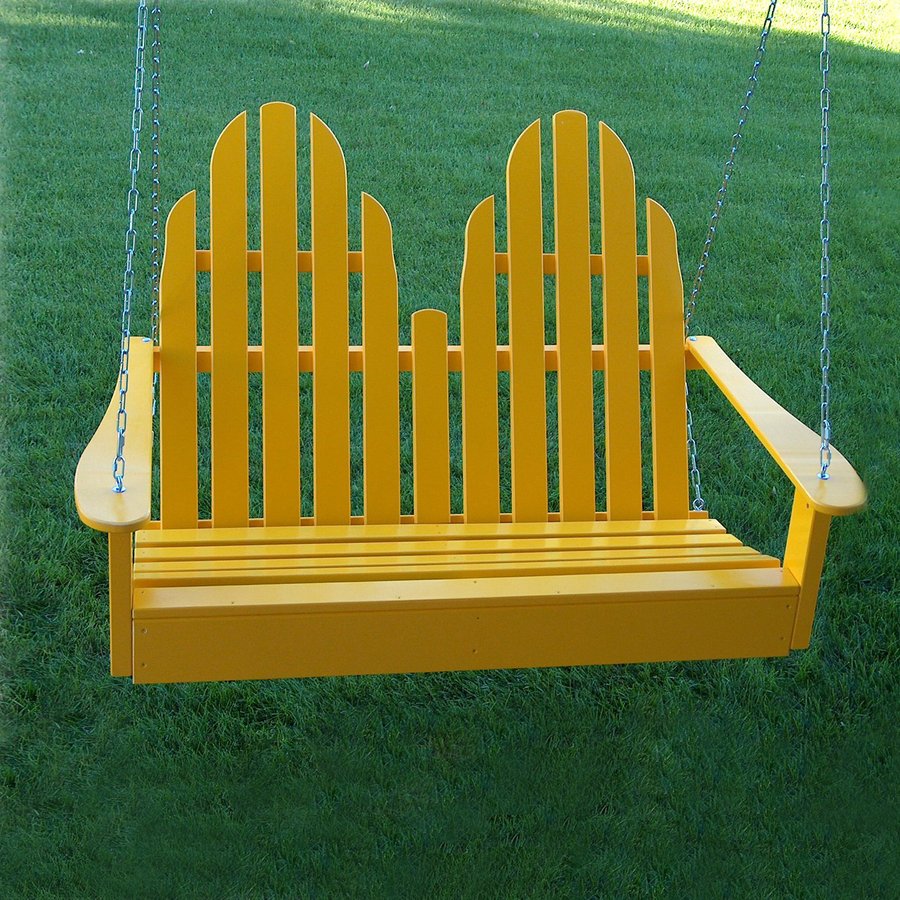 Prairie Leisure Design Buttercup Yellow Porch Swing at Lowes.com