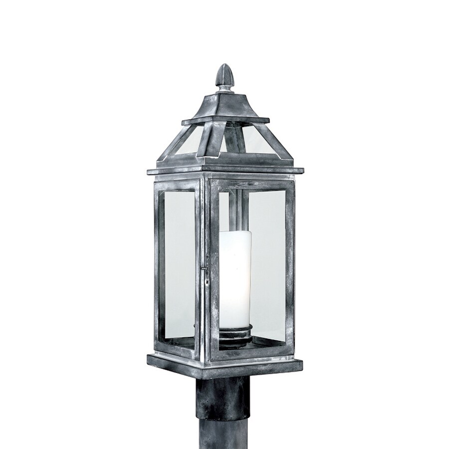 Lockport Weathered Black Traditional Outdoor Post Light Photocell ...