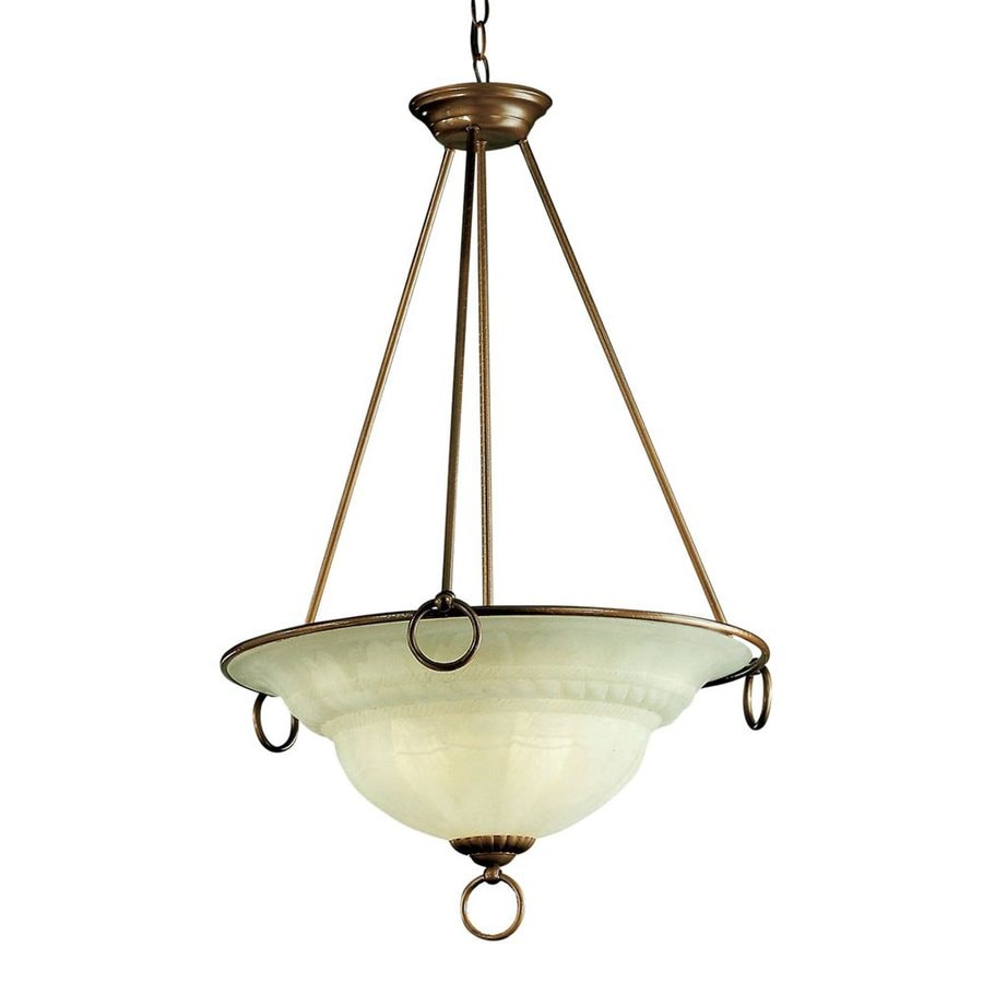 Classic Lighting Livorno 22-in English Bronze Single Alabaster Glass ...