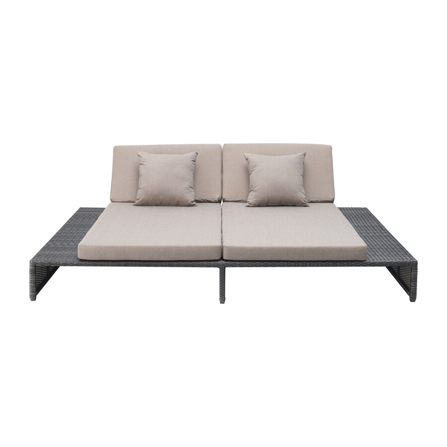 Zuo Modern Delray Solid Cushion Espresso Aluminum Daybed in the Patio ...