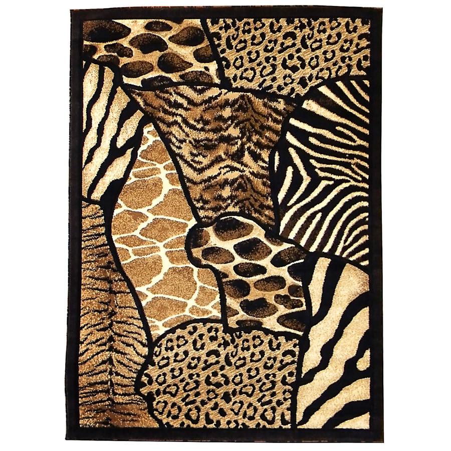 DonnieAnn Skinz 5 X 7 (ft) Brown Animal Print Area Rug at Lowes.com