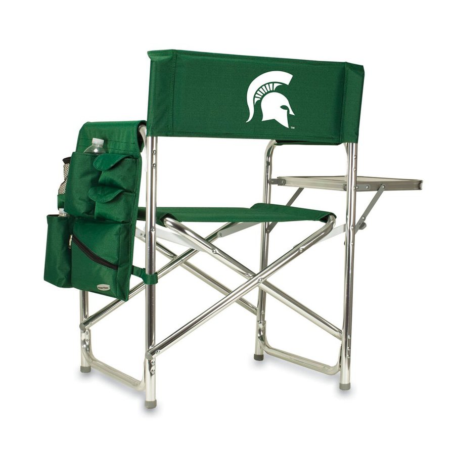 Picnic Time Green NCAA Michigan State Spartans Aluminum Folding Camping ...
