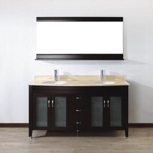 Spa Bathe ELVA Chai Undermount Double Sink Bathroom Vanity with Natural ...