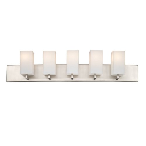 Philips Avenue 5-Light 7.75-in Satin nickel Rectangle Vanity Light at ...