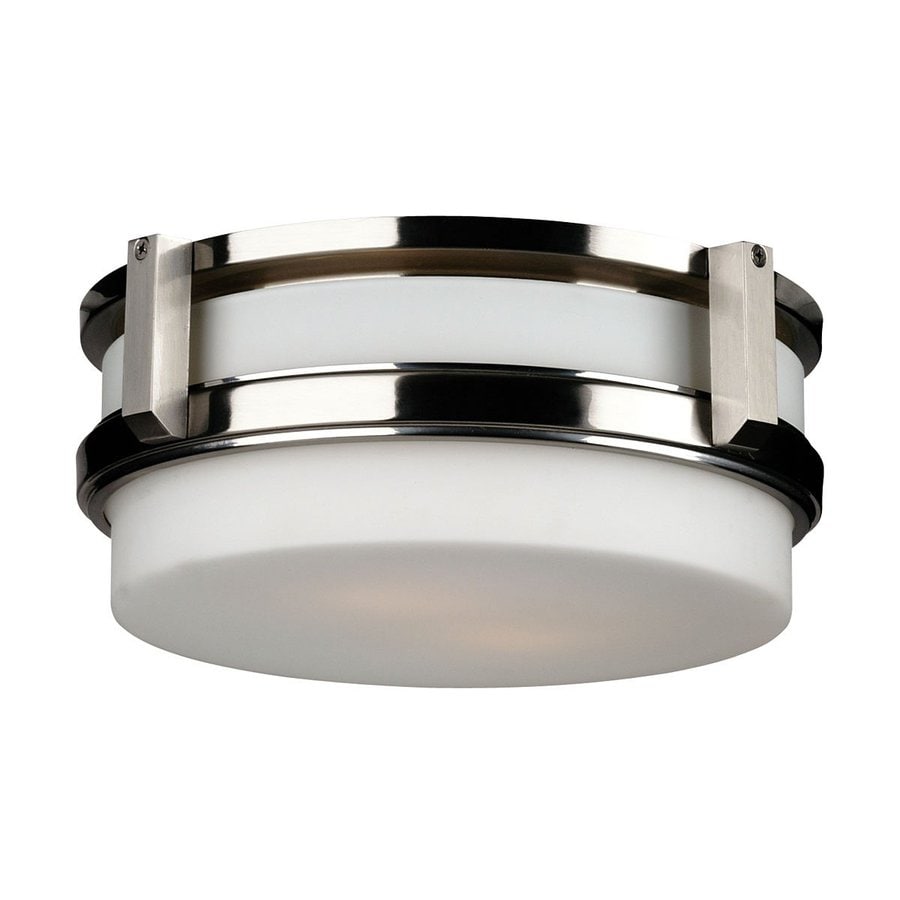 Philips 1-Light 12-in Satin Nickel Flush Mount Light at Lowes.com