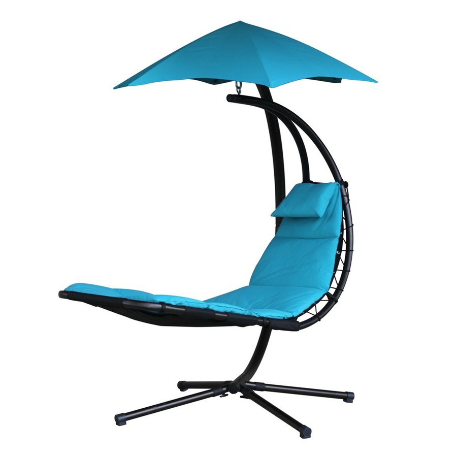 Vivere 1-Piece True Turquoise Patio Chair Cushion at Lowes.com
