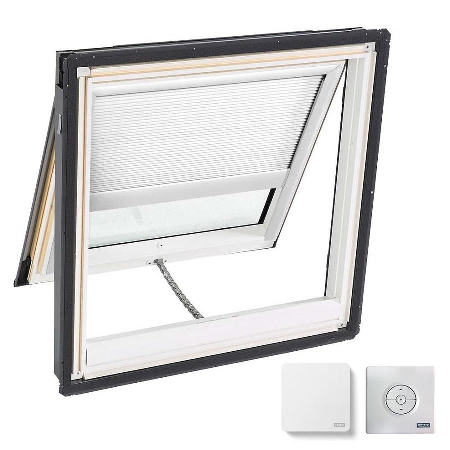 VELUX 21-in x 26.88-in Venting Deck Mount Laminated Skylight with Solar ...