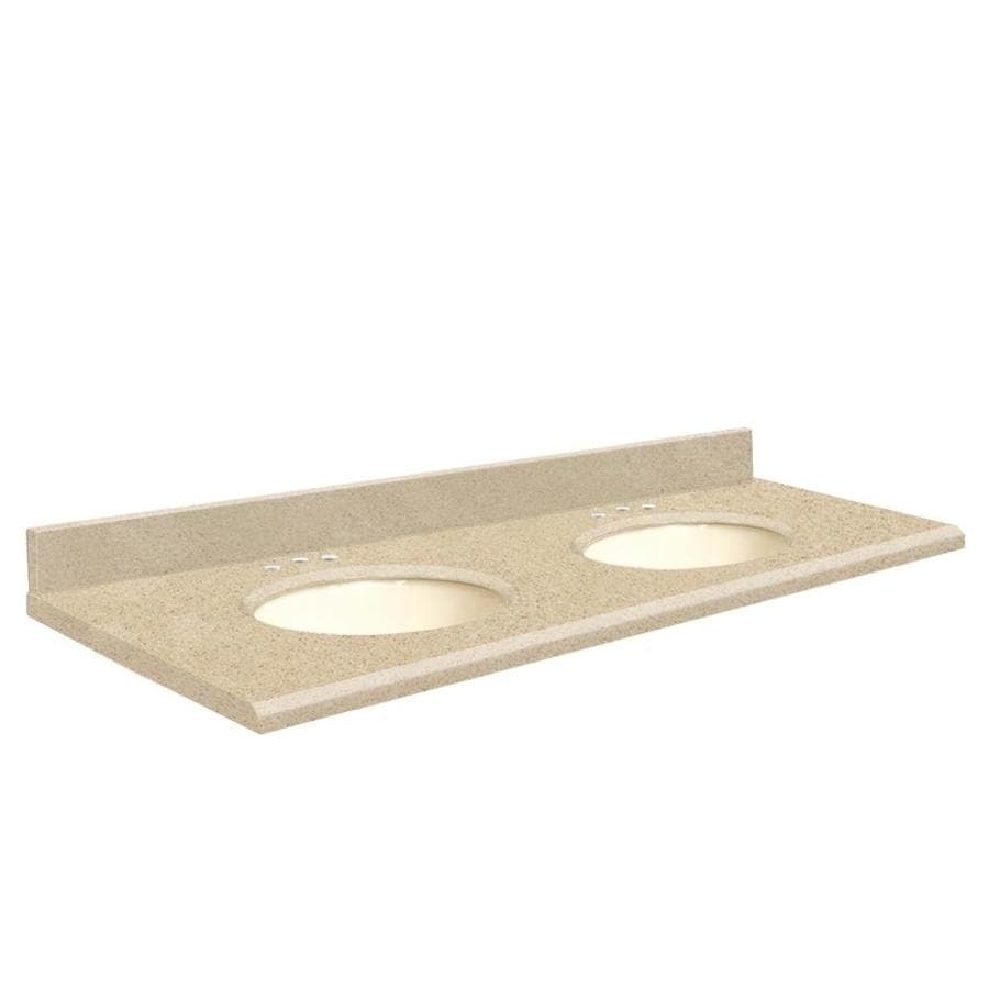 Transolid Qr 61x22 Bis8\"Off Bvl D Cream DB in the Bathroom Vanity Tops ...