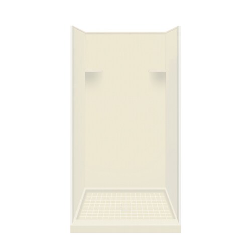 Style Selections Biscuit 4-Piece Alcove Shower Kit (Common: 36-in x 36 ...