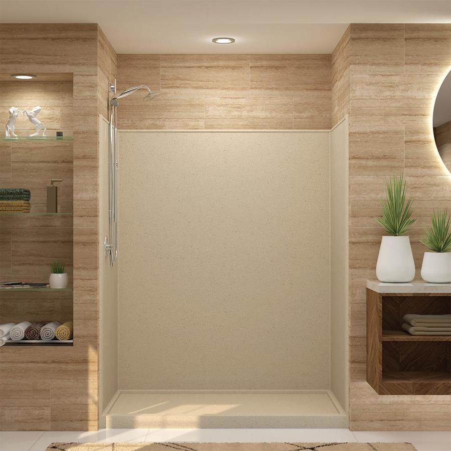Style Selections Matrix Khaki Panel Kit Shower Wall Surround (36-in x ...