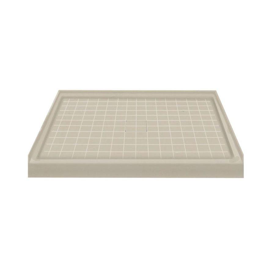 Transolid Sand Solid Surface Shower Base 48-in W x 34-in L with Center ...