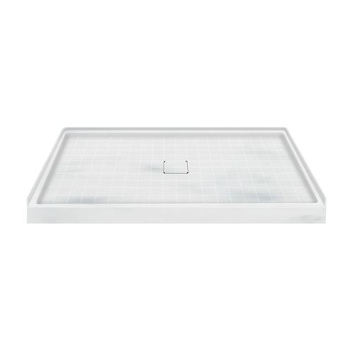 Transolid Storm Solid Surface Shower Base 60-in W x 36-in L with Center ...