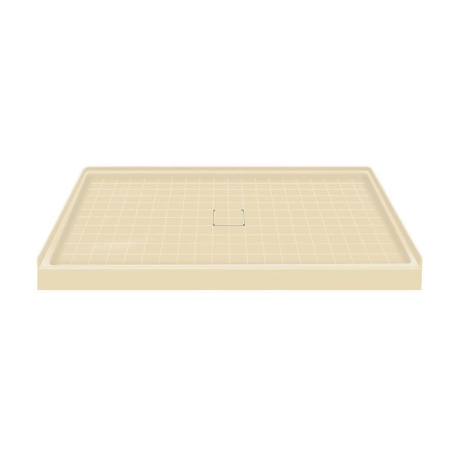 Transolid Almond Solid Surface Shower Base 60-in W x 36-in L with ...