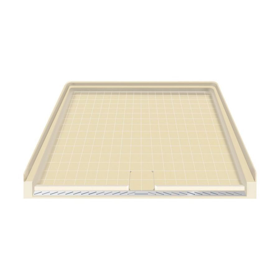 Transolid Almond Solid Surface Shower Base 39.5-in W x 37.75-in L with ...