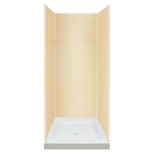 Transolid Seashore (Off-white) 4-Piece Alcove Shower Kit (Common: 36-in ...