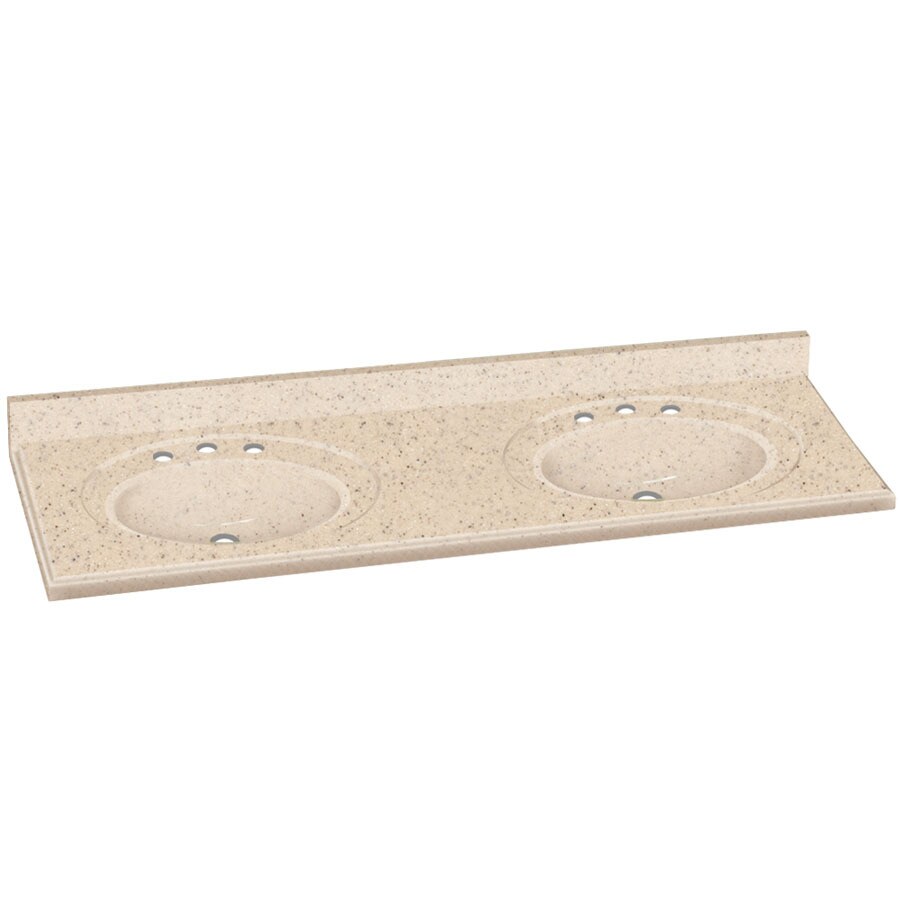 Transolid Decor Matrix Khaki Solid Surface Integral Double Sink ...