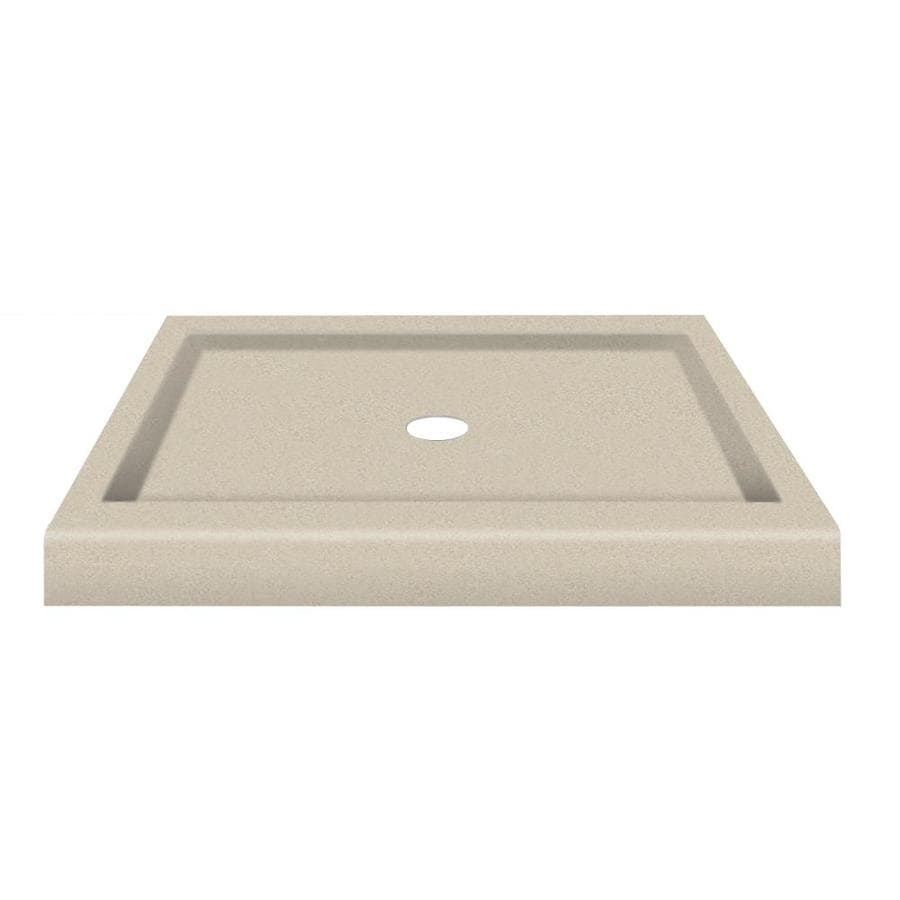 Transolid Decor 36-in W x 36-in L with Front Drain Shower Base (Desert ...