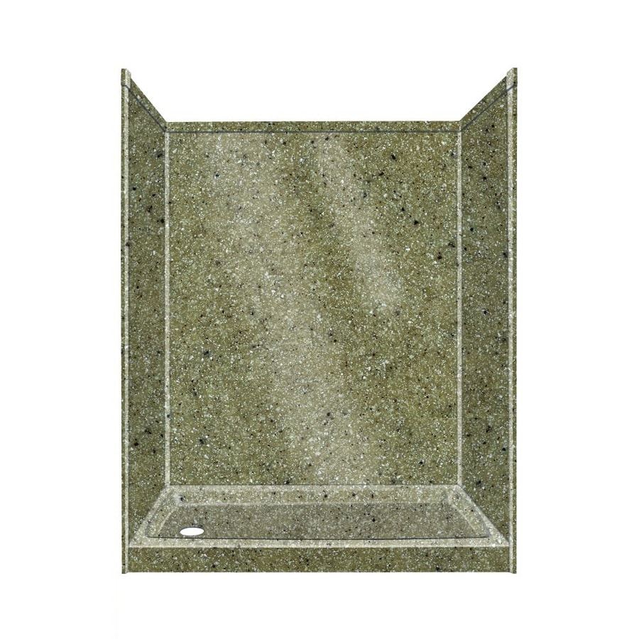 Transolid Decor Matrix Sand (Brown) 5-Piece Alcove Shower Kit (Common ...