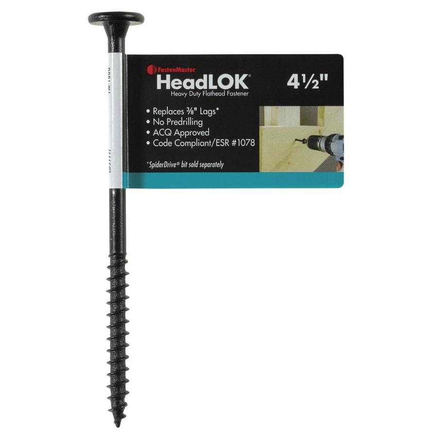 HeadLOK #0 x 4-1/2-in Black Ecoat Flat-Head Interior/Exterior ...