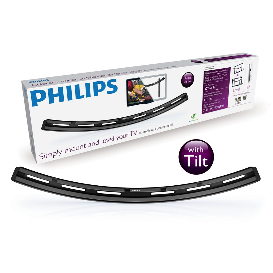 Philips Simply Straight 32-in to 42-in Flat TV Mount with Tilt Option ...