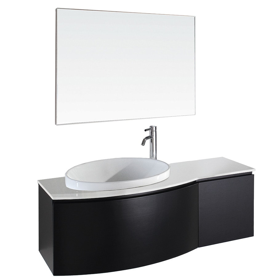 Wyndham Collection Athena Espresso Bathroom Vanity with White Top ...