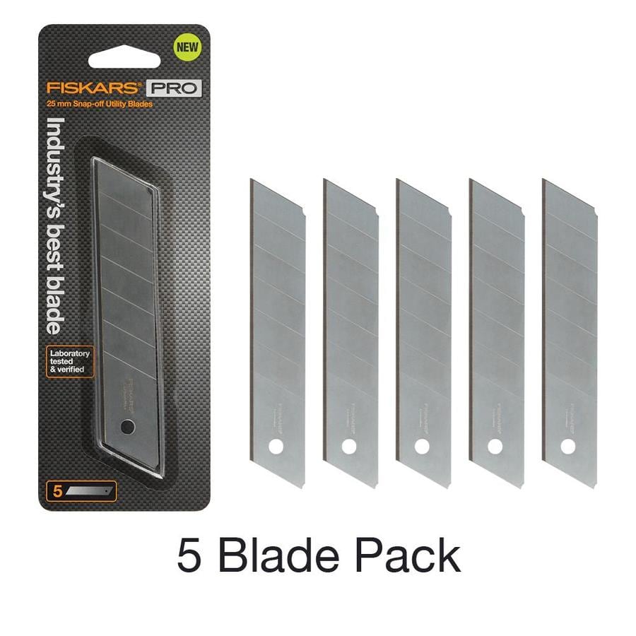 Fiskars CarbonMax Carbon Steel Snap-Off Replacement Blade (5-Pack) in ...