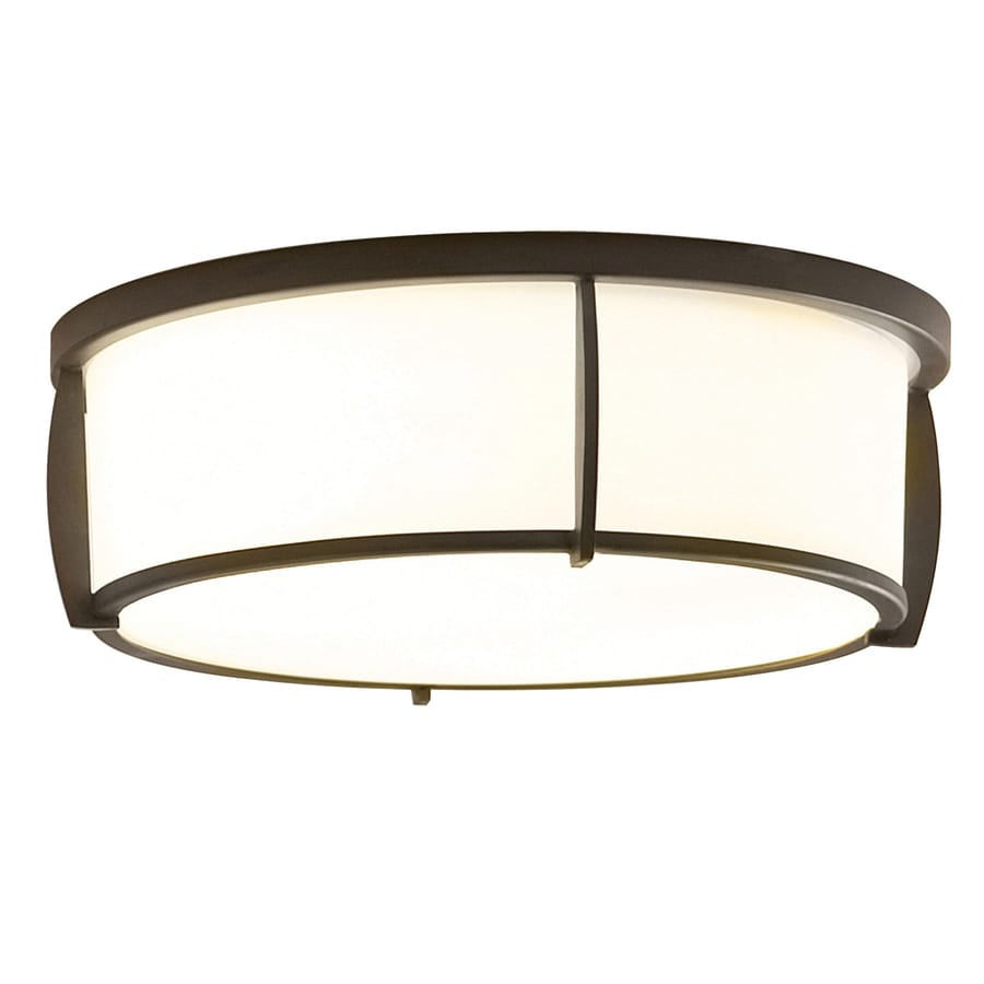 Allen + roth 13-in W Teco Marrone Ceiling Flush Mount Light at Lowes.com