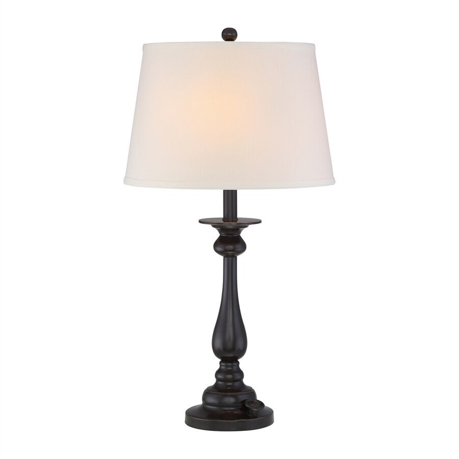 Quoizel Vivid Kingsley 21-in Western Bronze Rotary Socket Table Lamp ...