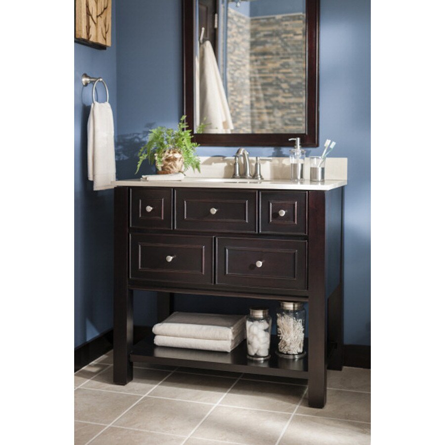 allen + roth Hagen 36-in Espresso Undermount Single Sink Bathroom ...
