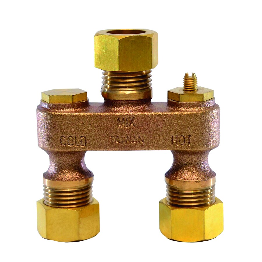 AMERICAN VALVE Brass 1/2-in Compression x 1/2-in Compression Supply ...