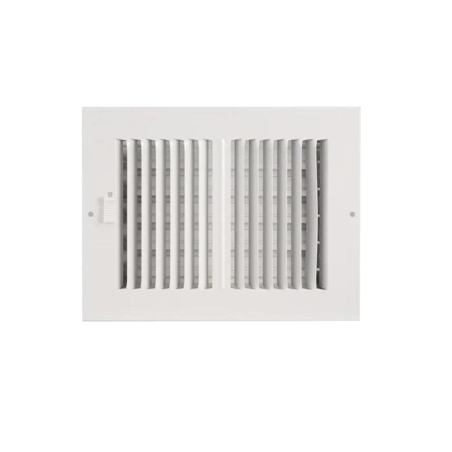 Accord Ventilation White Steel Sidewall/Ceiling Register (Duct Opening ...