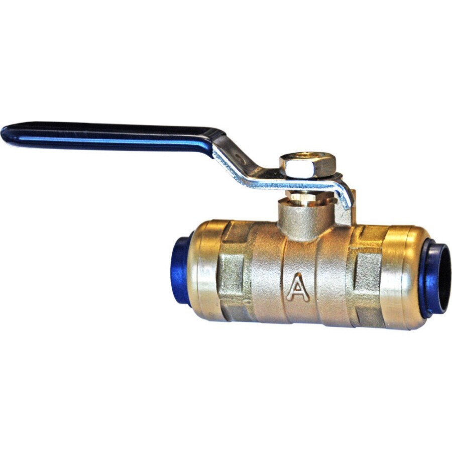 AMERICAN VALVE 1/2-in Brass Push Fit In-Line Ball Valve at Lowes.com